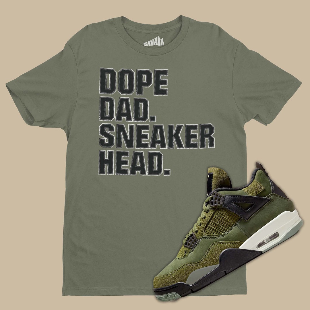 Dope Dad Sneakerhead Unisex Shirt to Match Air Jordan 4 Craft Medium ...