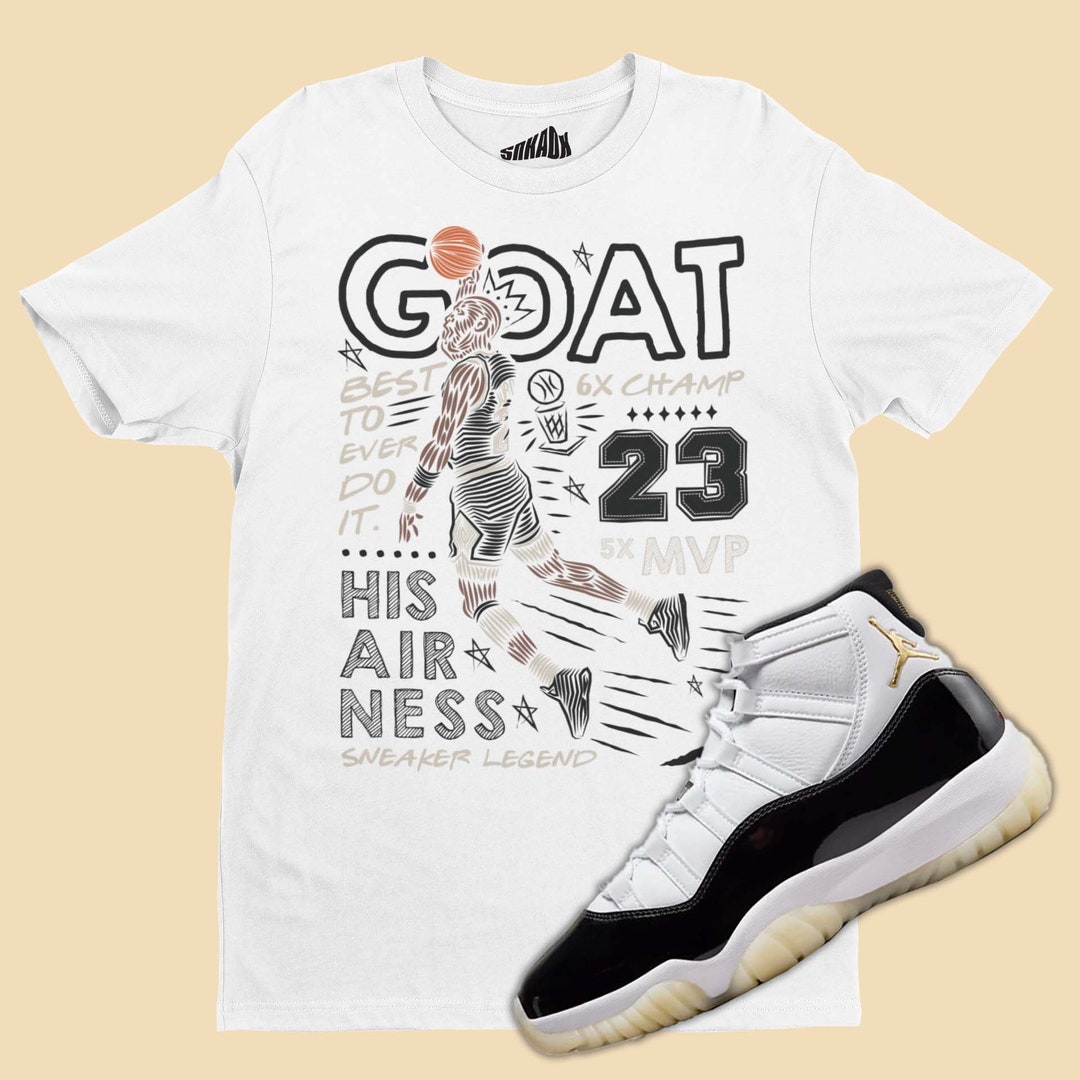 GOAT Unisex Shirt to Match Jordan 11 Gratitude - Retro 11s Tee - AJ11 ...