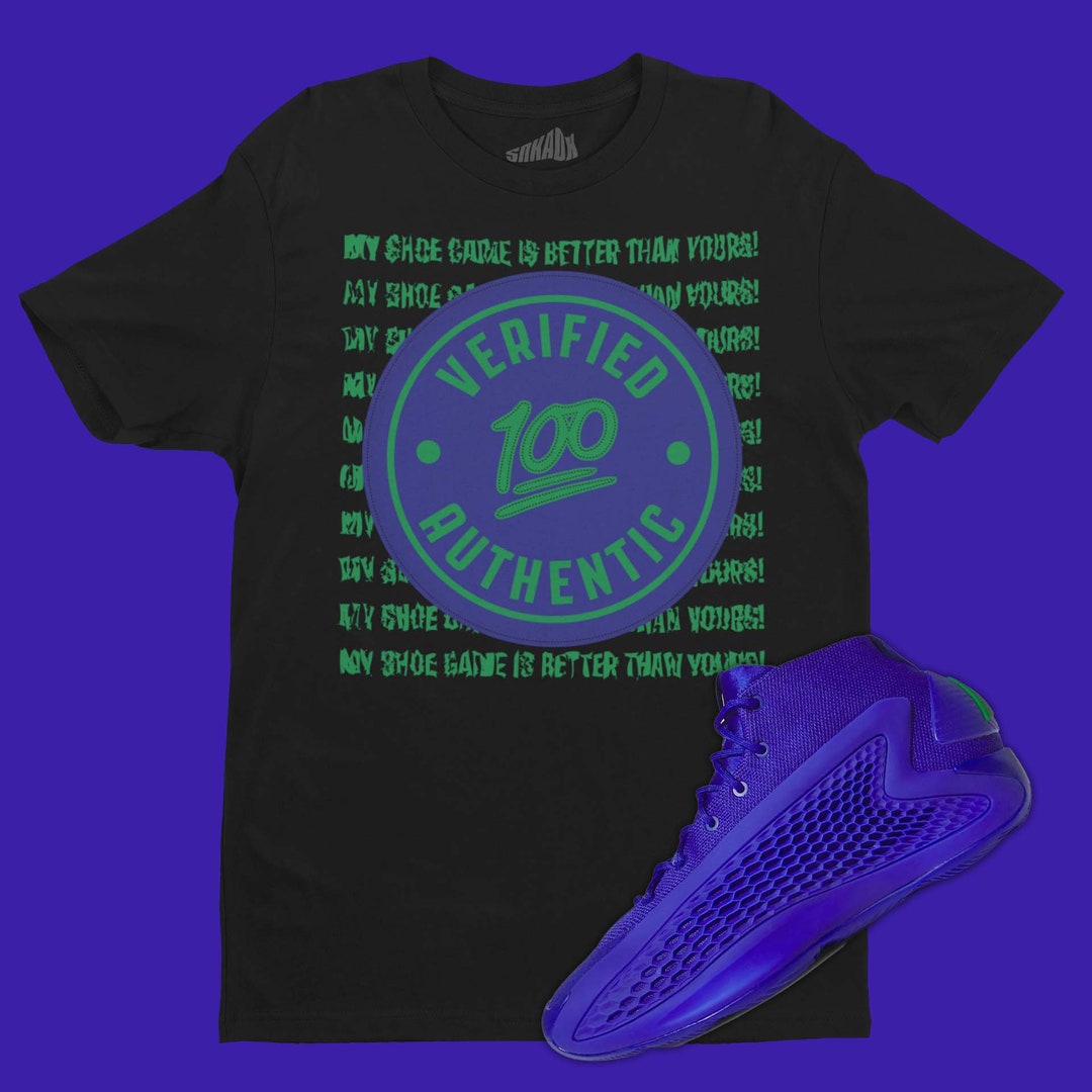 Verified Authentic T-shirt Matching AE1 Velocity Blue, Sneaker Tee ...