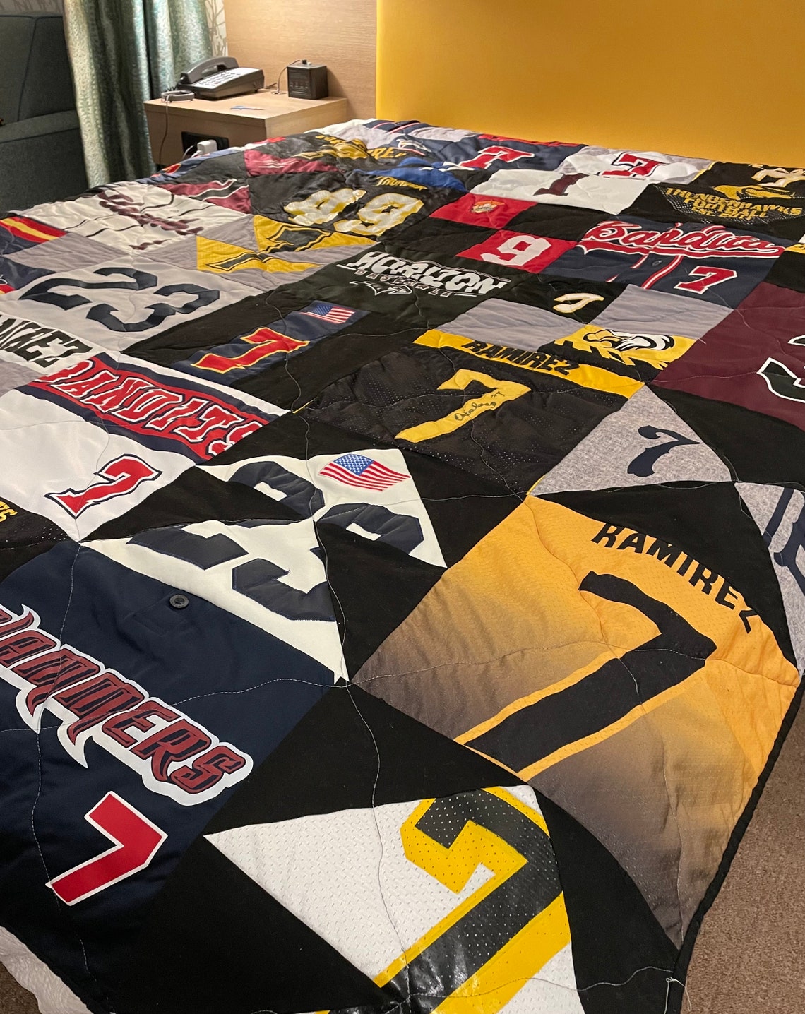 Custom T Shirt or Sports Jersey Quilt - Etsy
