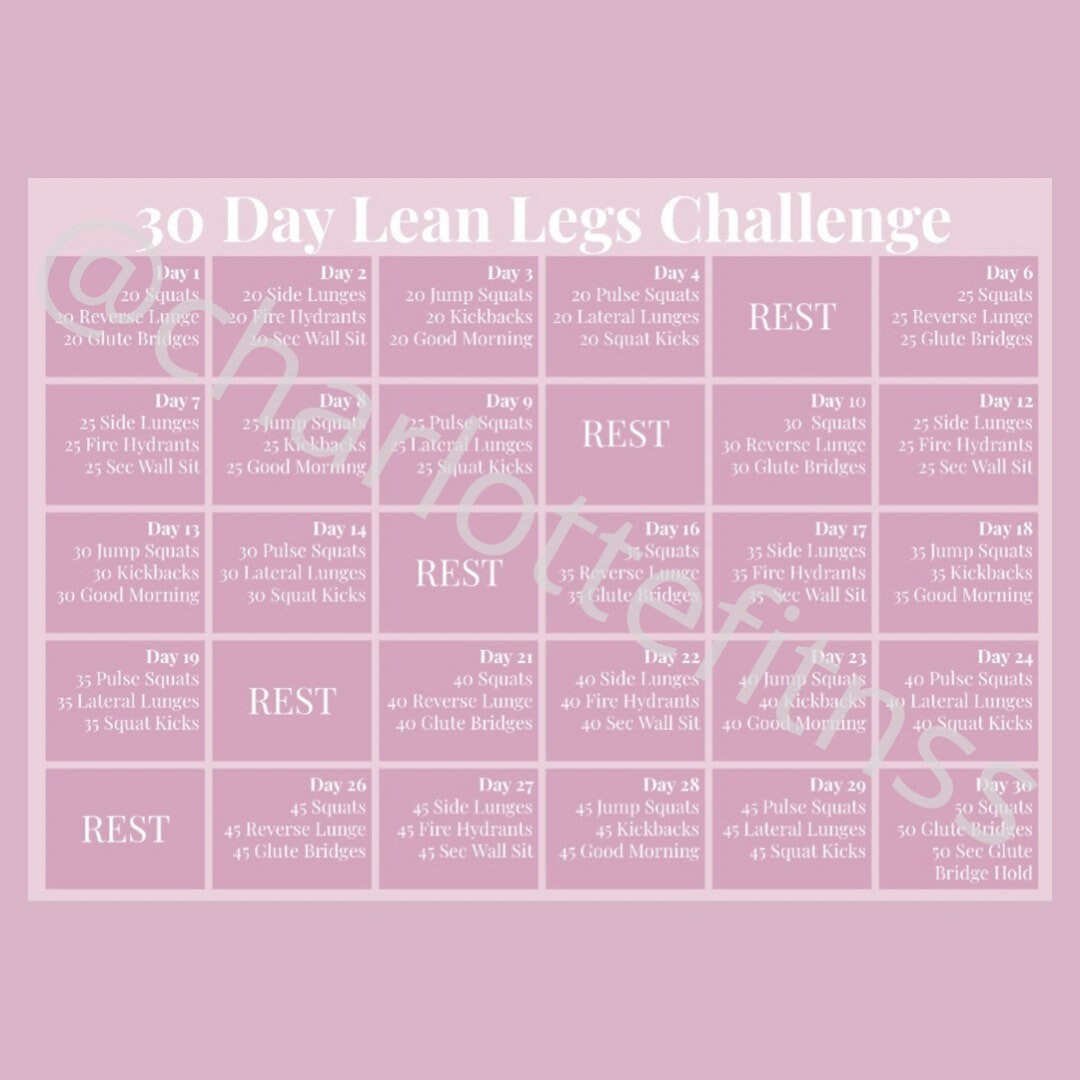 30 Day Leg Workout Challenge