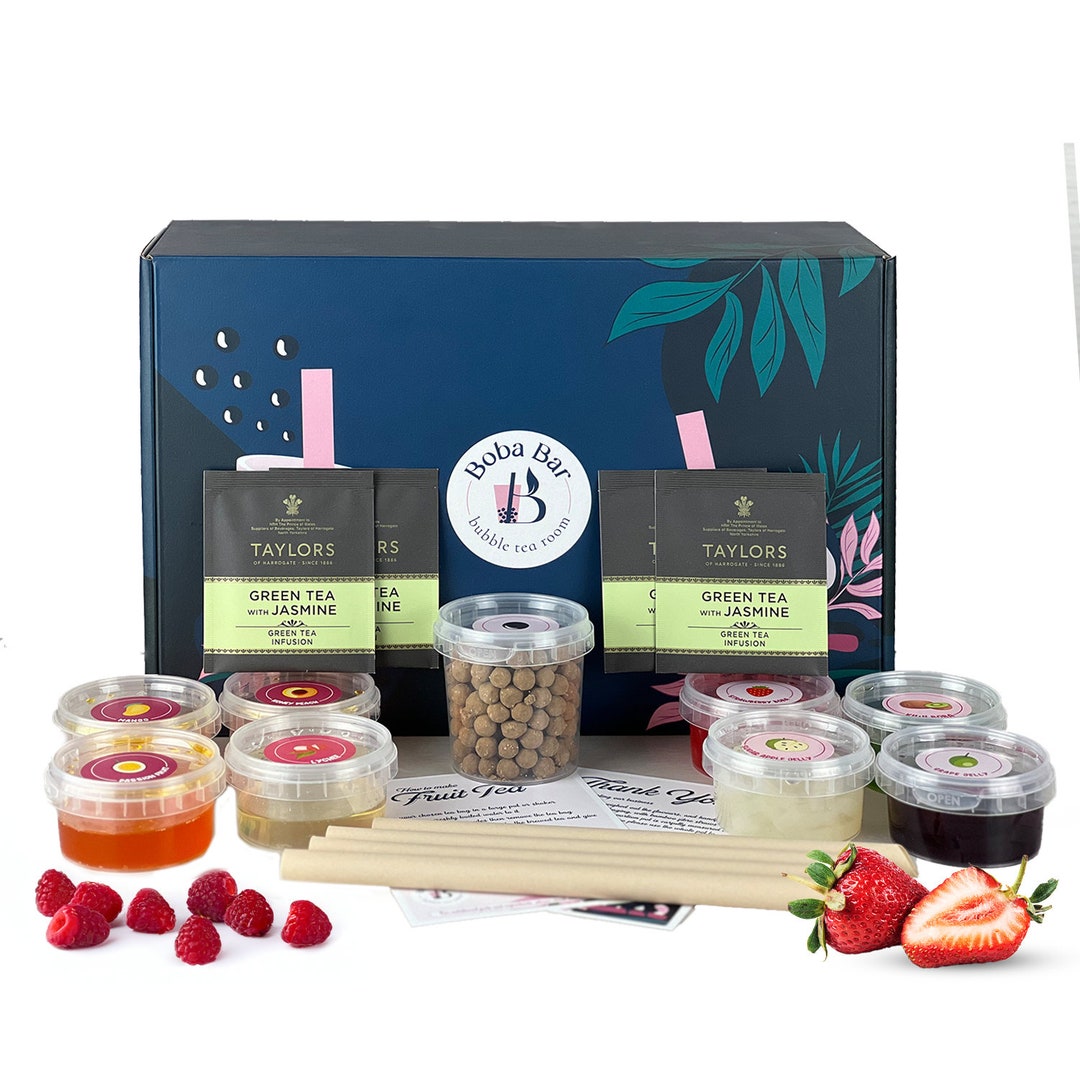 DIY Fruit Bubble Tea Kit Gift Box | Serves 4 Different Flavours | Enjoy ...