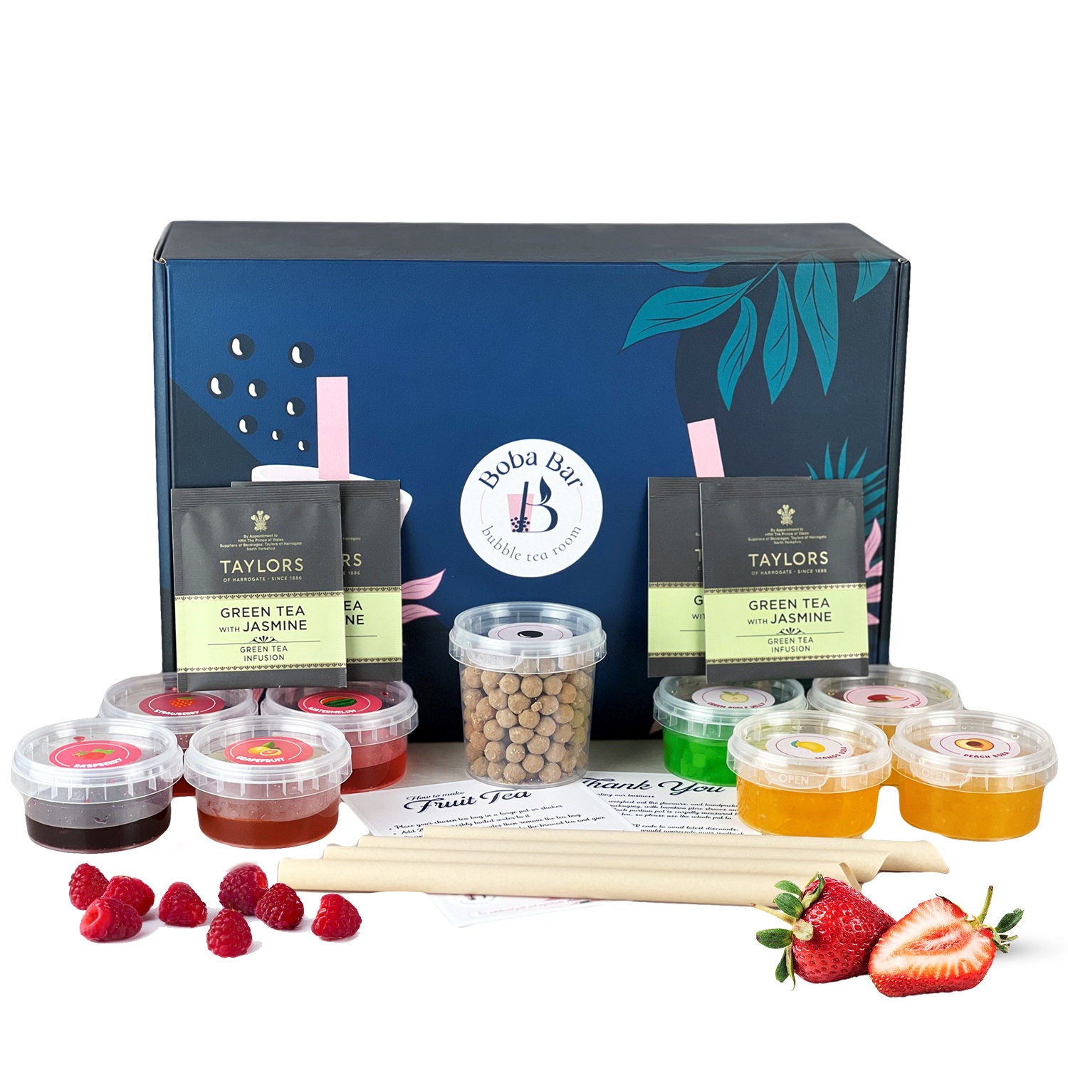 DIY Fruit Bubble Tea Kit Gift Box Serves 4 Different Flavours Enjoy Making Your Own Flavourful ...