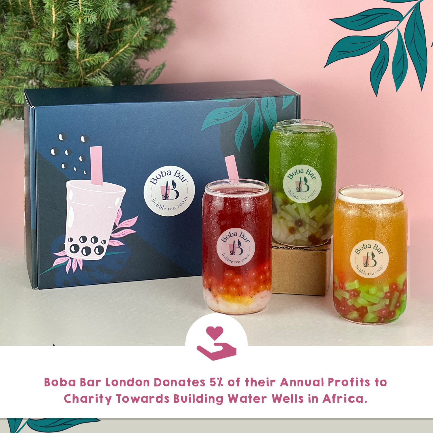 DIY Fruit Bubble Tea Kit Gift Box Serves 4 Enjoy Making Your Own Flavourful Fruit Teas at Home ...