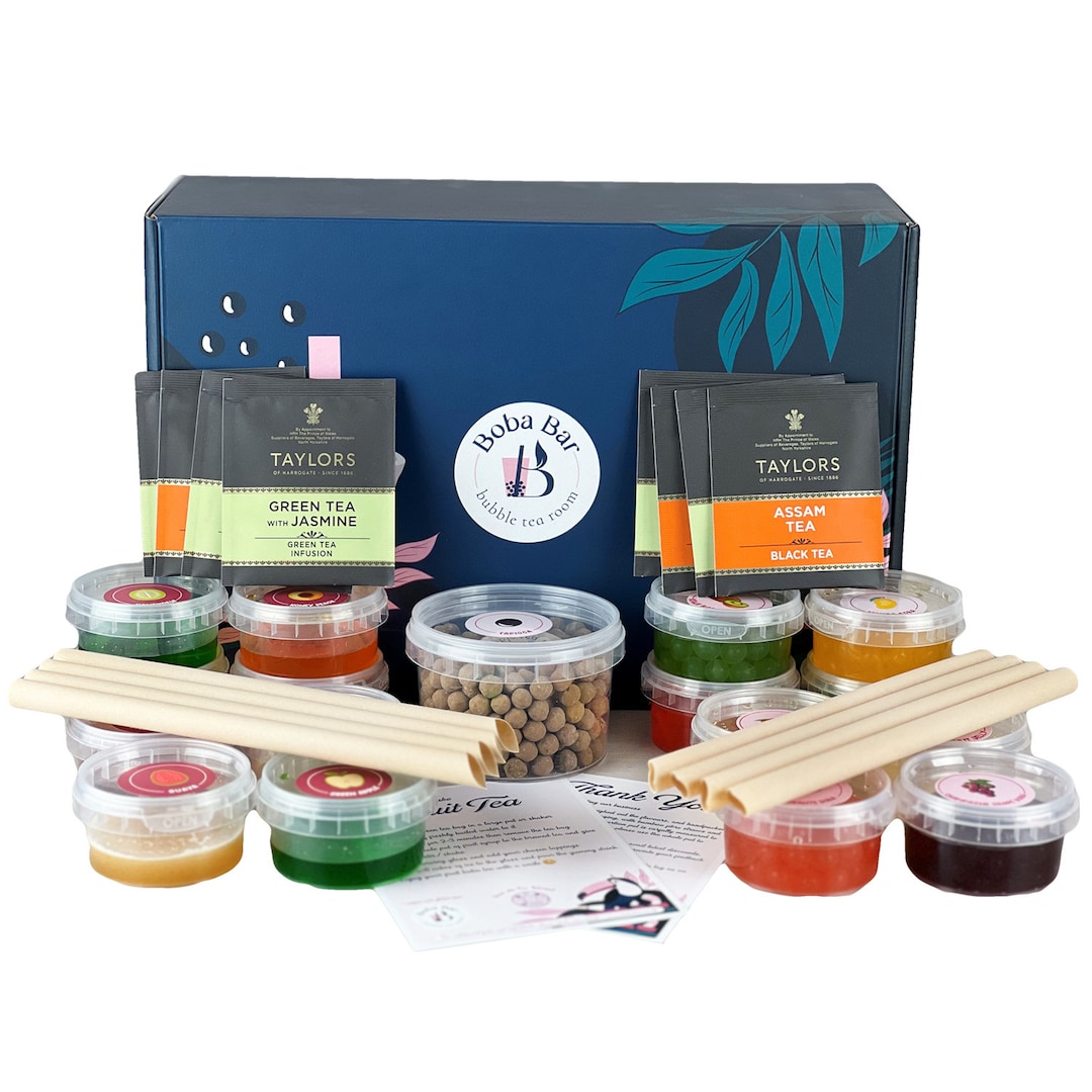 DIY Fruit Bubble Tea Kit Gift Box | Serves 8 Different Flavours | Enjoy ...