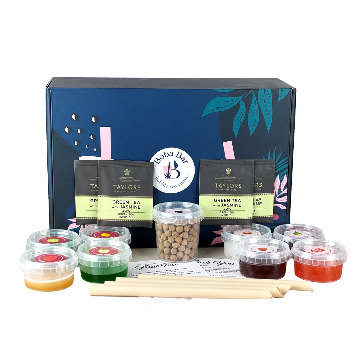 DIY Fruit Bubble Tea Kit Gift Box Serves 4 Enjoy Making Your Own Flavourful Fruit Teas at Home ...