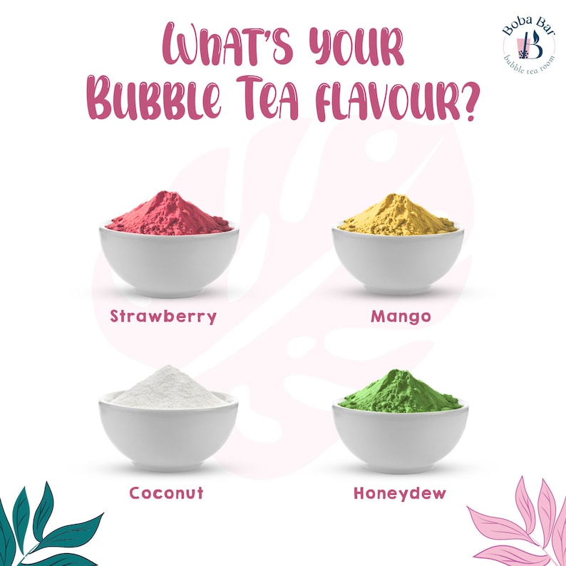 DIY Bubble Tea Kit: 4 Flavors, Boba & Jellies - Serves 4 - Etsy