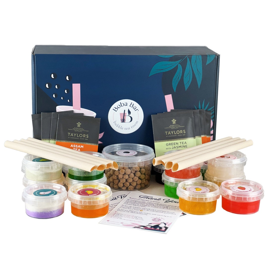 DIY Mix Bubble Tea Kit Gift Box | Serves 8 Different Flavours | Enjoy Making Your Own Flavourful ...