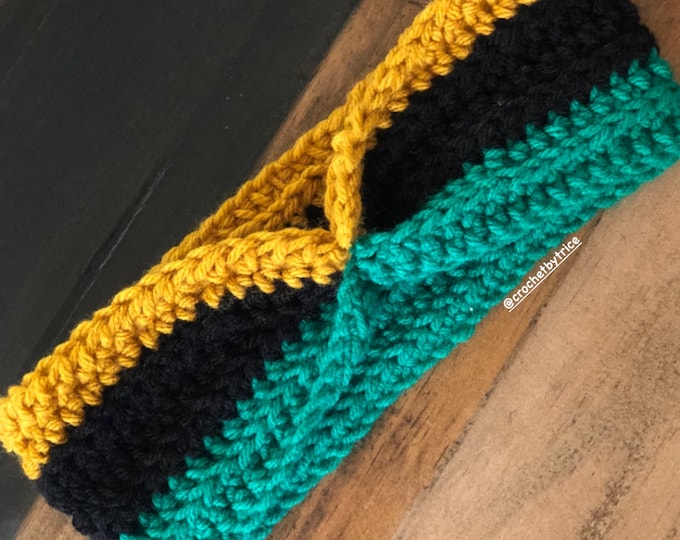 Handmade Rasta Crochet Headband | Customized Reggae Hairband ...