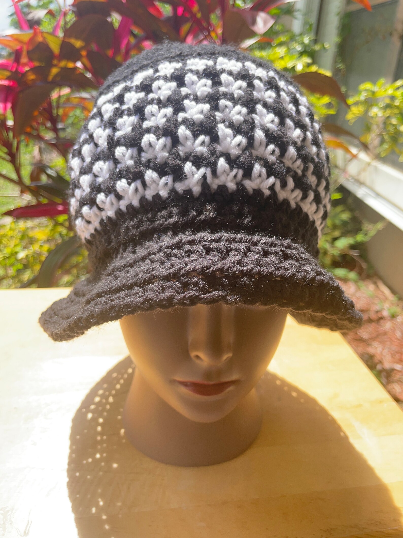 Classic Houndstooth Crochet Bucket Hat | Handmade Winter Fashion ...