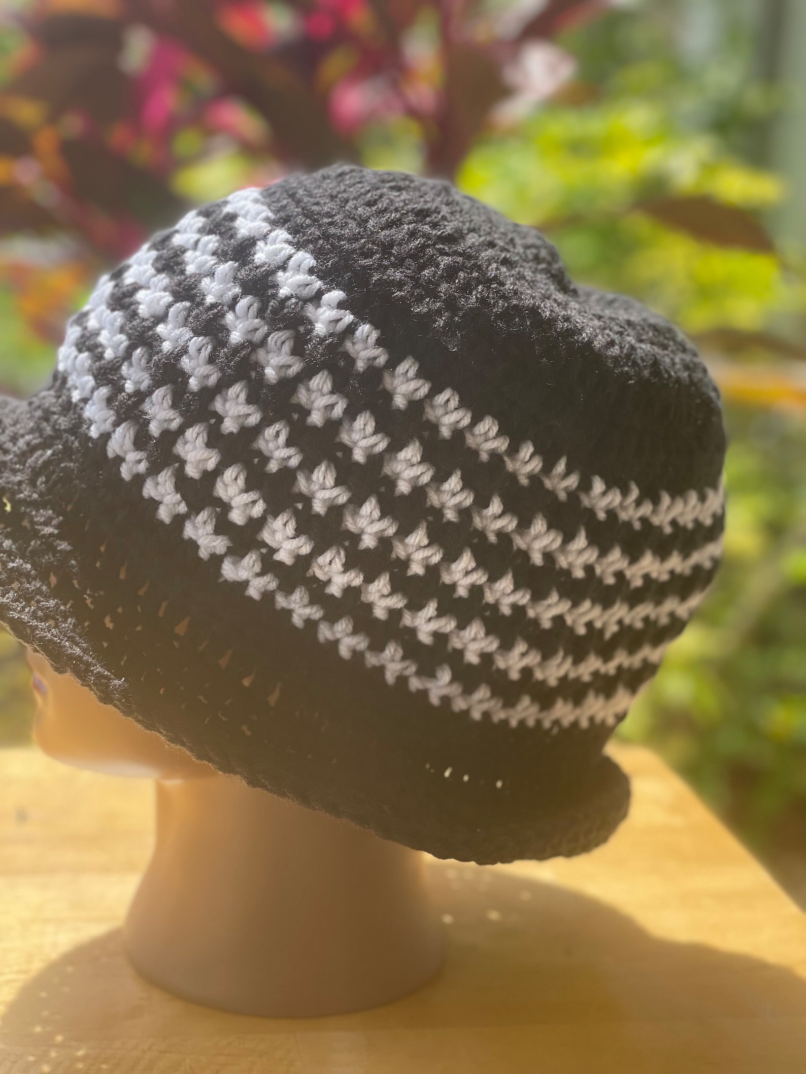 Classic Houndstooth Crochet Bucket Hat | Handmade Winter Fashion ...