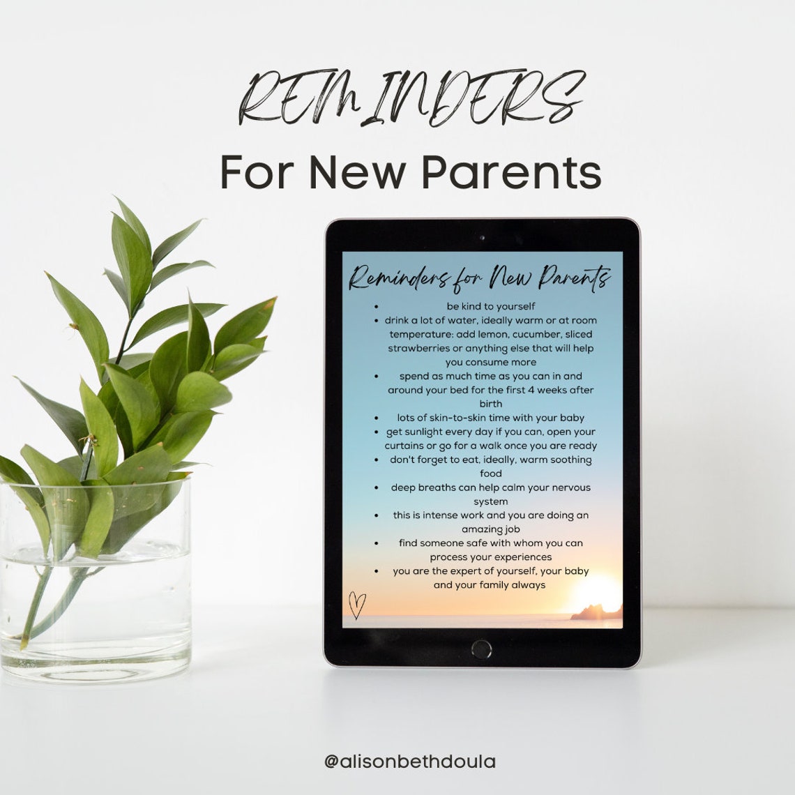Reminders for New Parents - Etsy