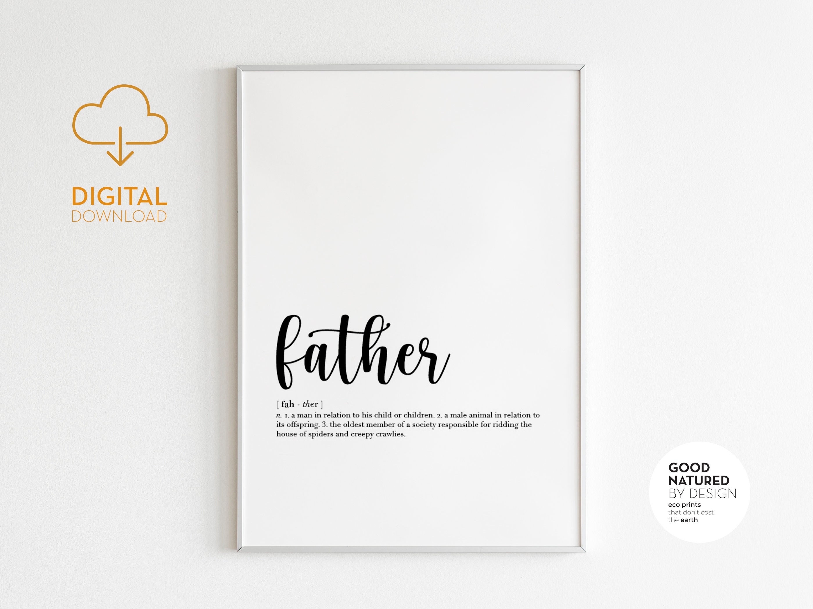 Father Definition Digital Download, Printable Wall Art, Definition ...