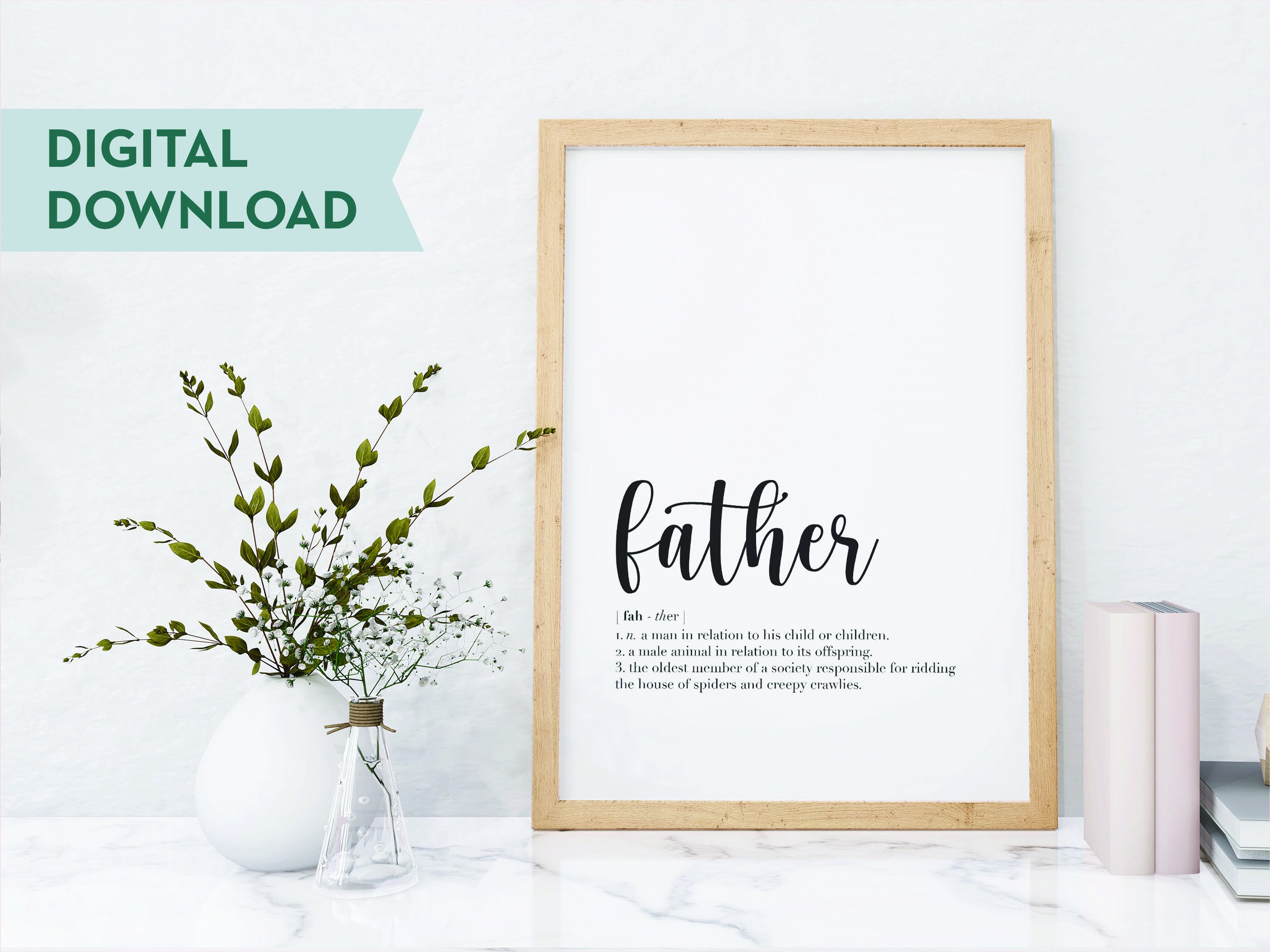 Father Definition Digital Download, Printable Wall Art, Definition ...