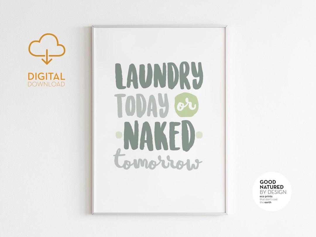 Laundry Quote Poster | Printable Wall Art for Home Decor, A4 Digital ...