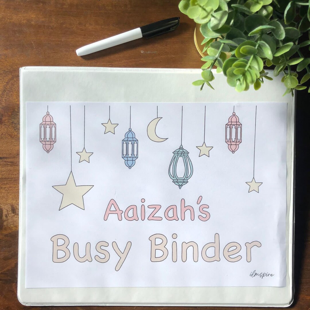 DIGITAL DOWNLOAD Personalised Busy Binder Islamic Secular and Non ...