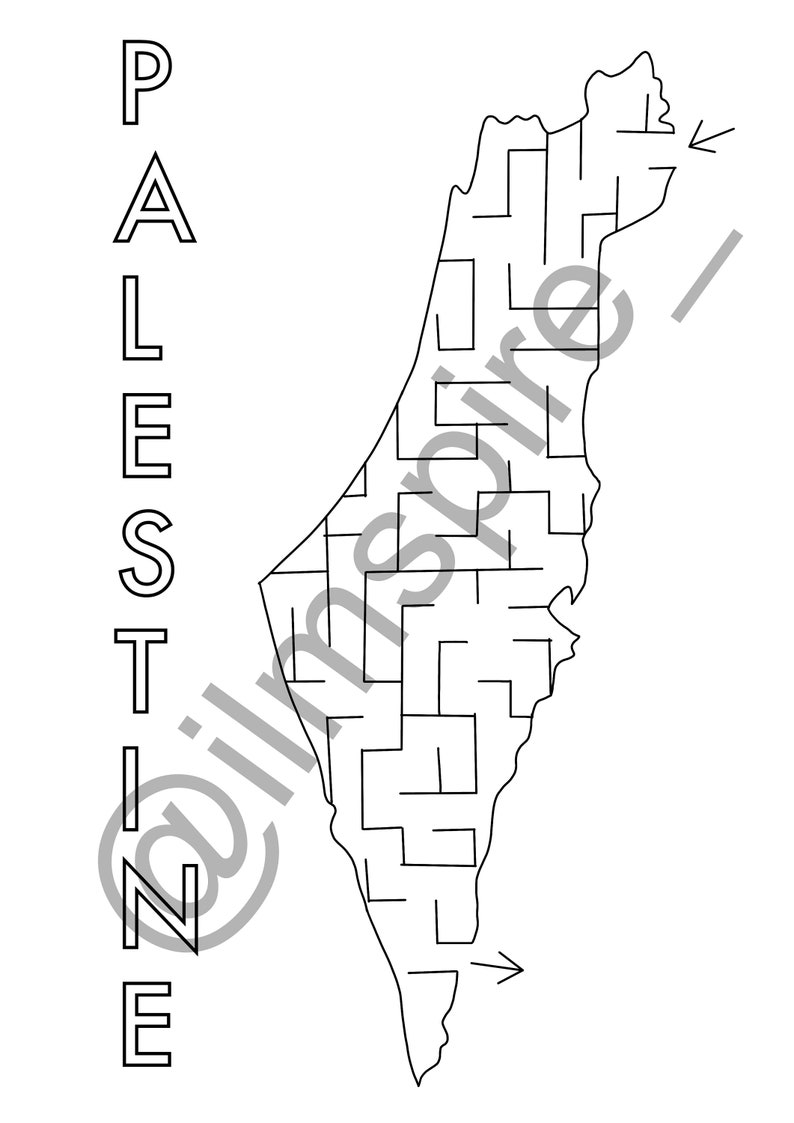 DIGITAL DOWNLOAD Palestine Activity Sheets for Children (word Search ...