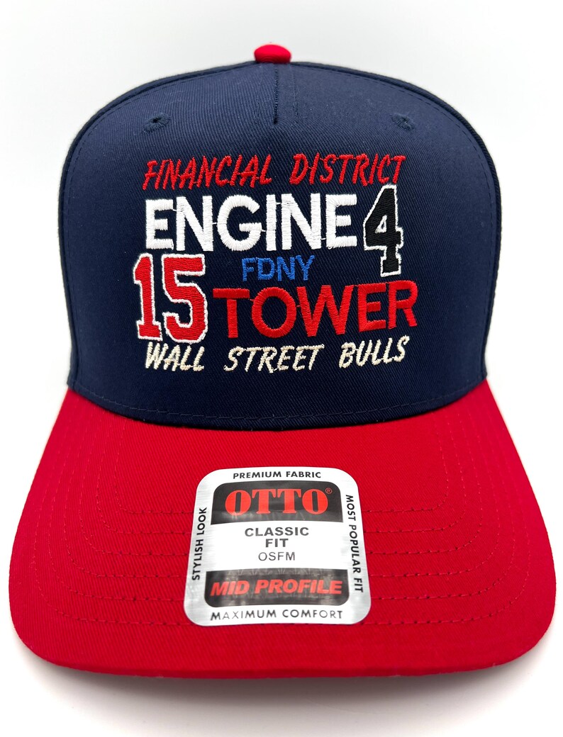 FDNY ENGINE 4 TOWER 15 Financial District Wall Street Bulls Cap Hat ...