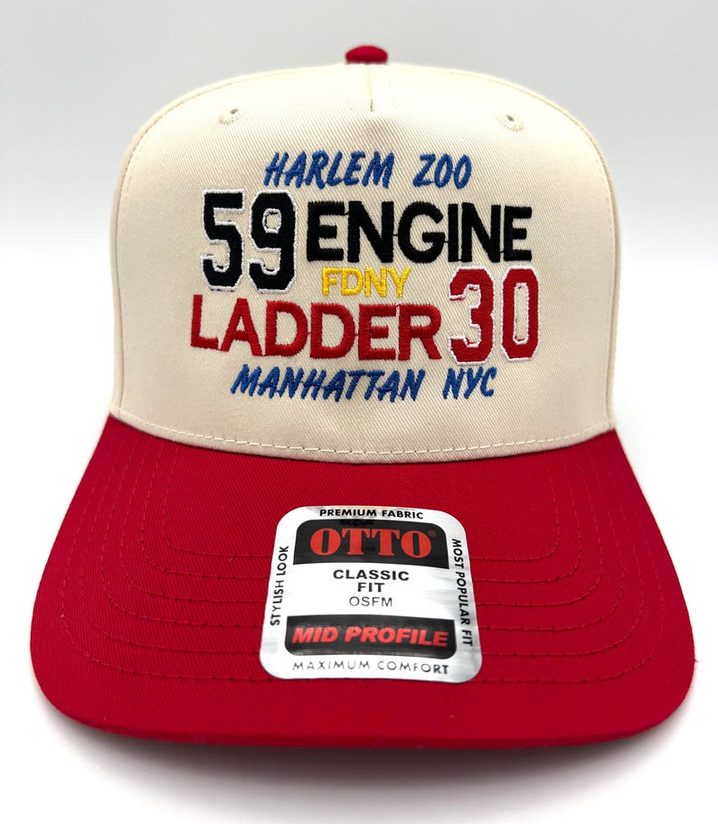 FDNY ENGINE 59 LADDER 30 Harlem Zoo Manhattan Cap Hat Custom Embroidery ...