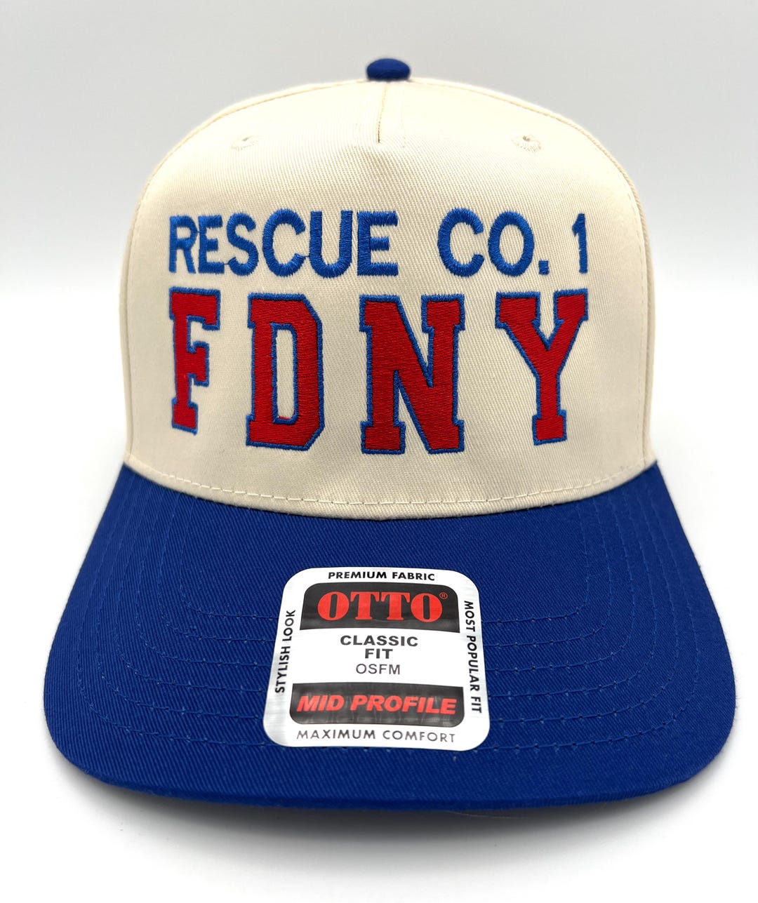 FDNY RESCUE CO 1 Cap Hat Snapback Custom Embroidery Fire Department New ...
