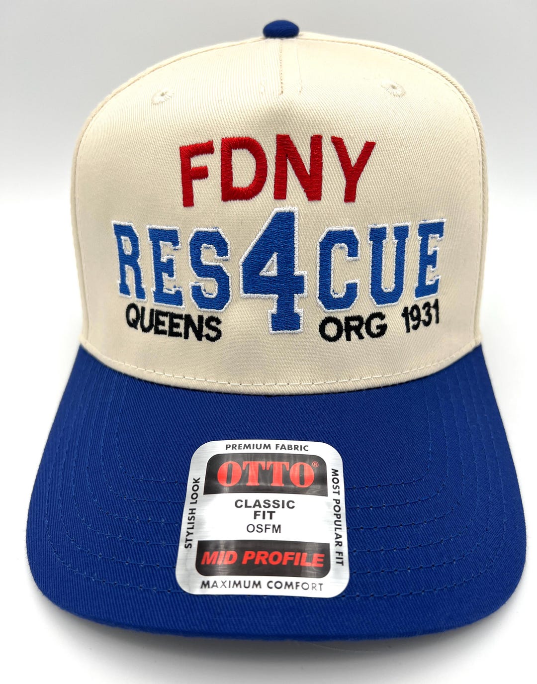 FDNY RESCUE Co 4 Cap Hat Snapback Custom Embroidery Fire Department New ...