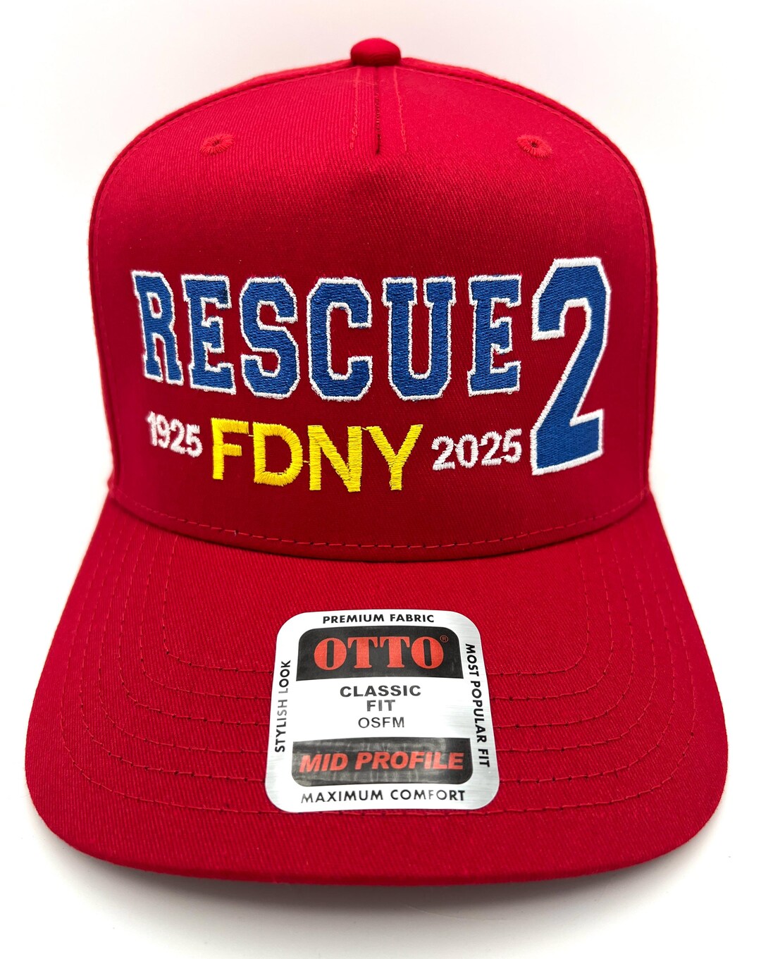 FDNY RESCUE CO 2 Cap Hat Snapback Custom Embroidery Fire Department New ...