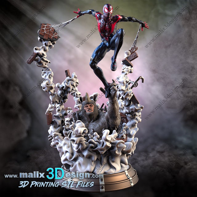 MARVEL Miles Morales Spiderman From Sanix/malix3design 3D Printed Model ...
