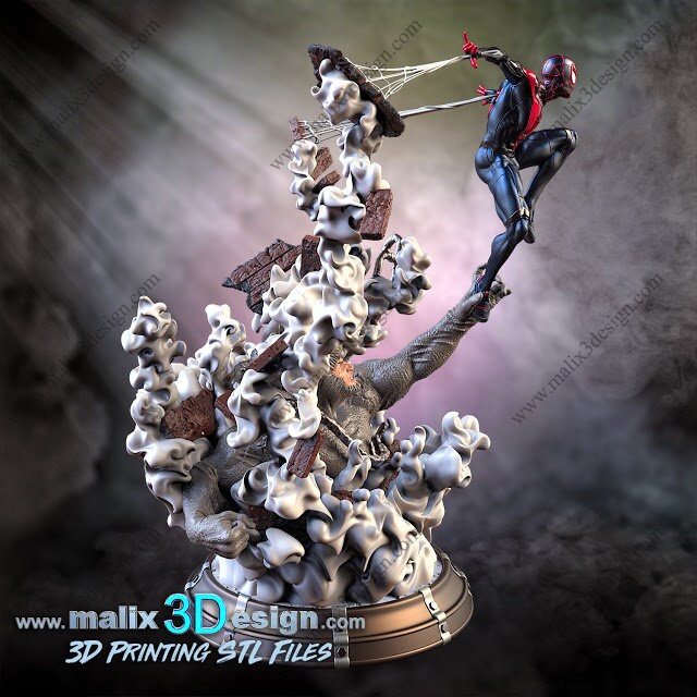 MARVEL Miles Morales Spiderman From Sanix/malix3design 3D Printed Model ...
