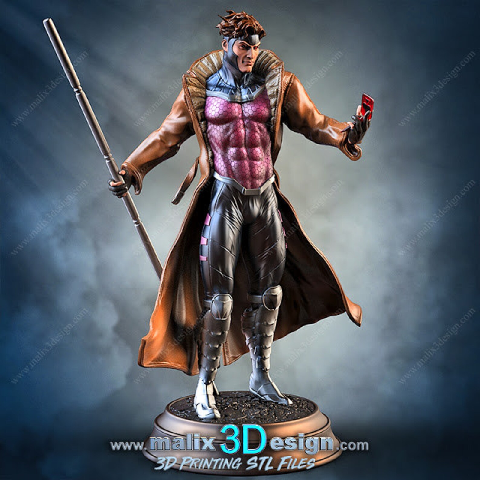 X-MEN Gambit From Sanix/malix3design 3D Printed Model - Etsy