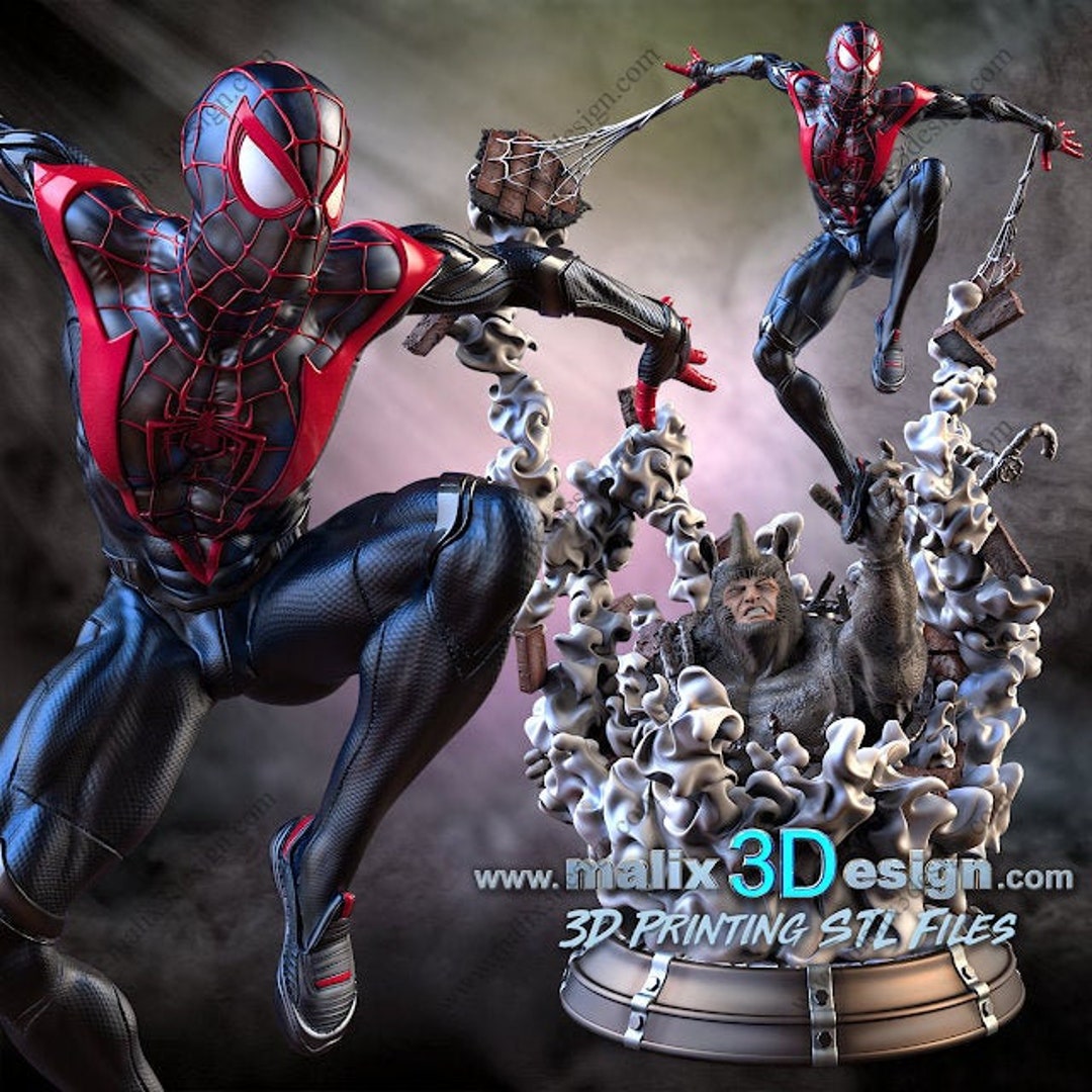 MARVEL Miles Morales Spiderman From Sanix/malix3design 3D Printed Model ...