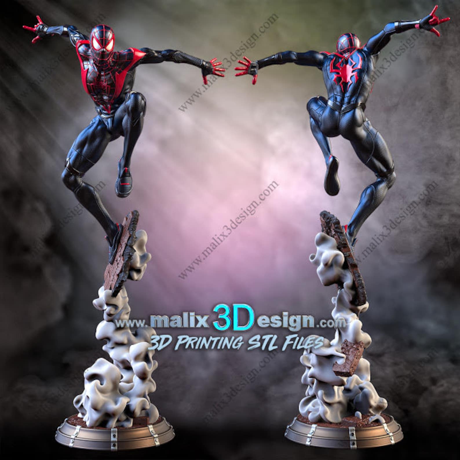 MARVEL Miles Morales Spiderman From Sanix/malix3design 3D Printed Model ...