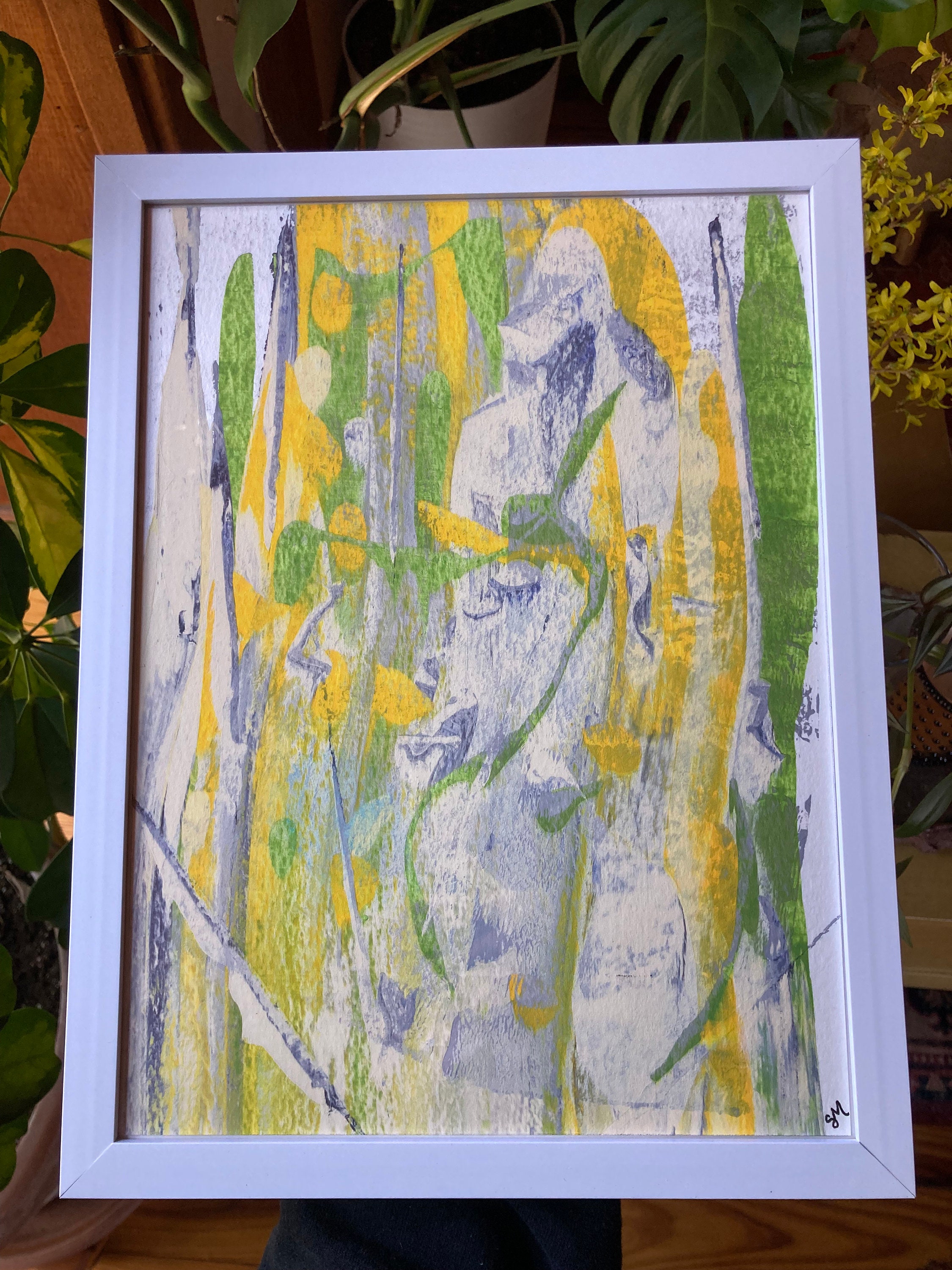 Abstract Painting Original Artwork With Frame - Etsy