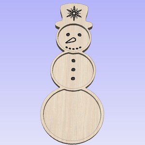 Snowman Snack Tray Vector Cut File for CNC - Etsy