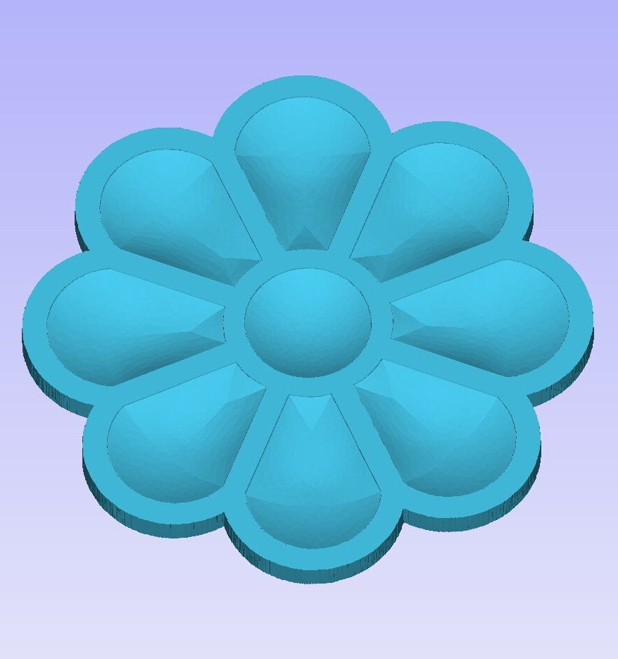 8 Pedal Flower Tray STL Cut File for CNC - Etsy