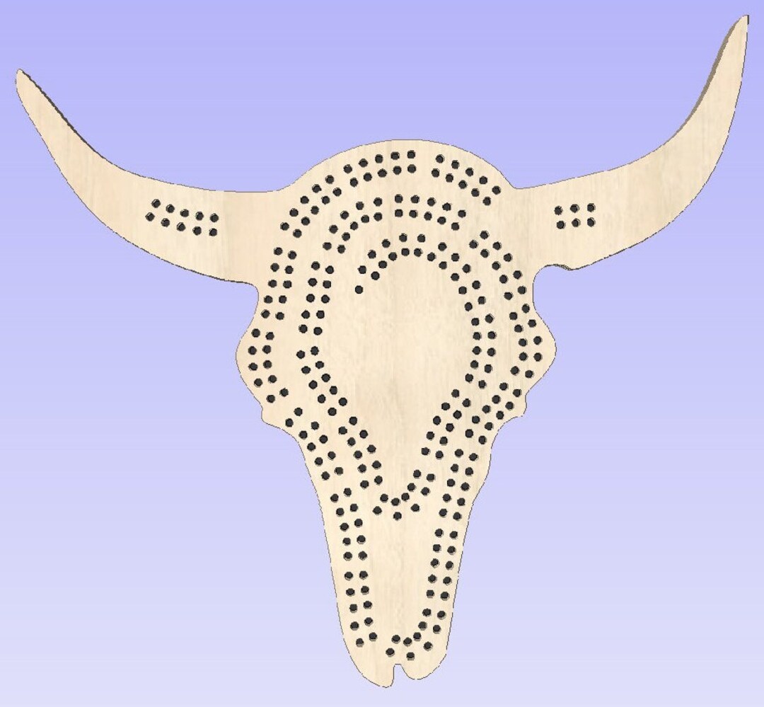 Long Horn Bull Skull Crib Board Digital CNC Template Cut File - Etsy