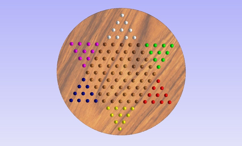 Chinese Checkers Game Board Round CNC Digital Cut File/ Template - Etsy