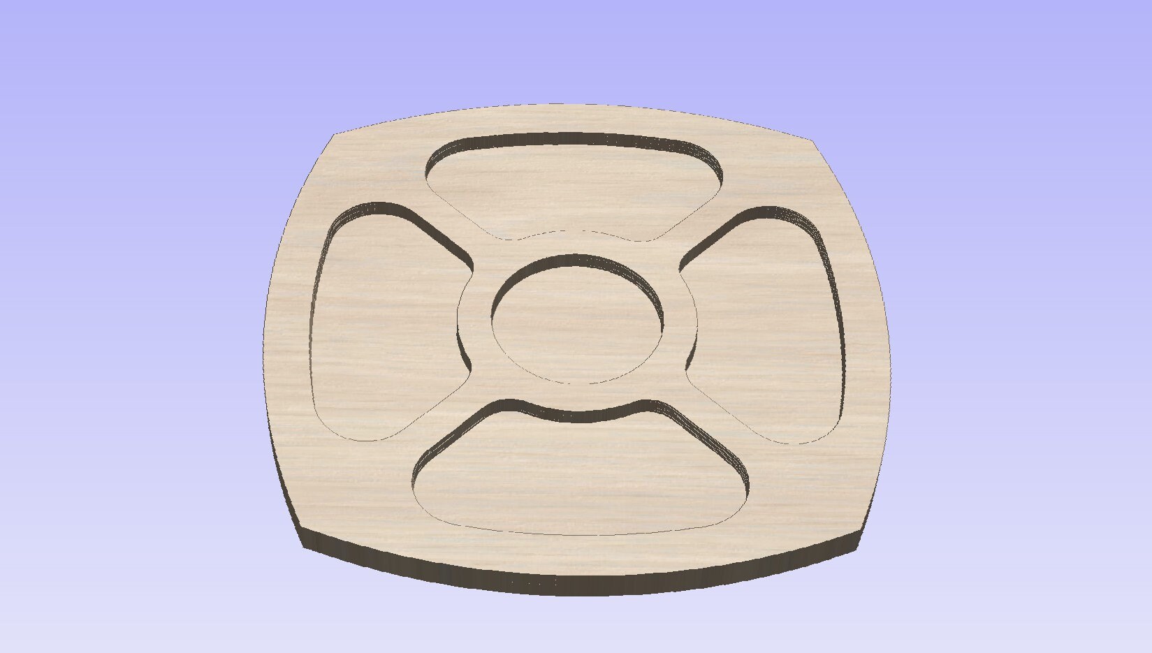 5 Pocket Snack Tray STL, DXF, SVG, and Pdf - Etsy
