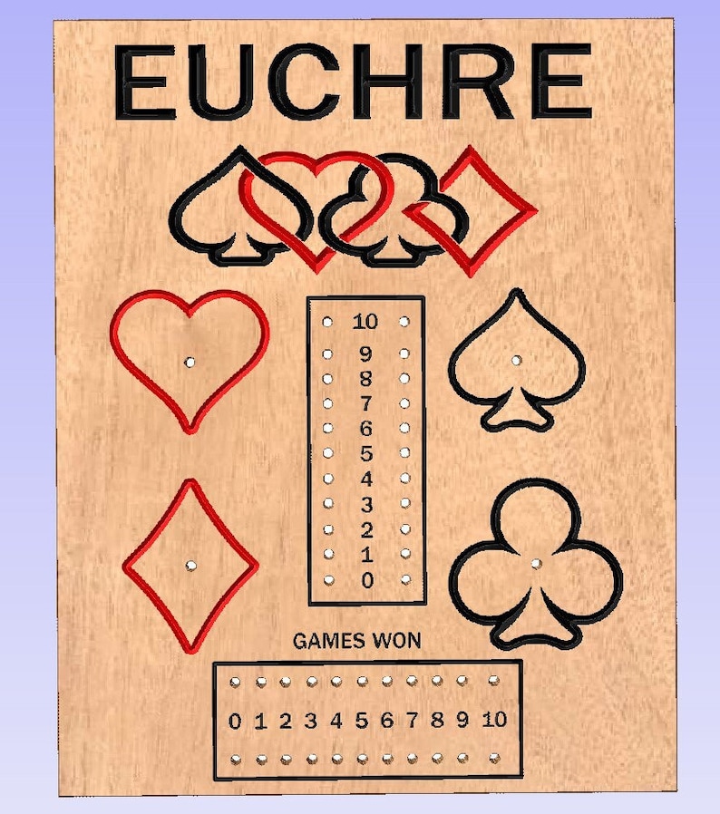 Euchre Vector CNC Cut File - Etsy