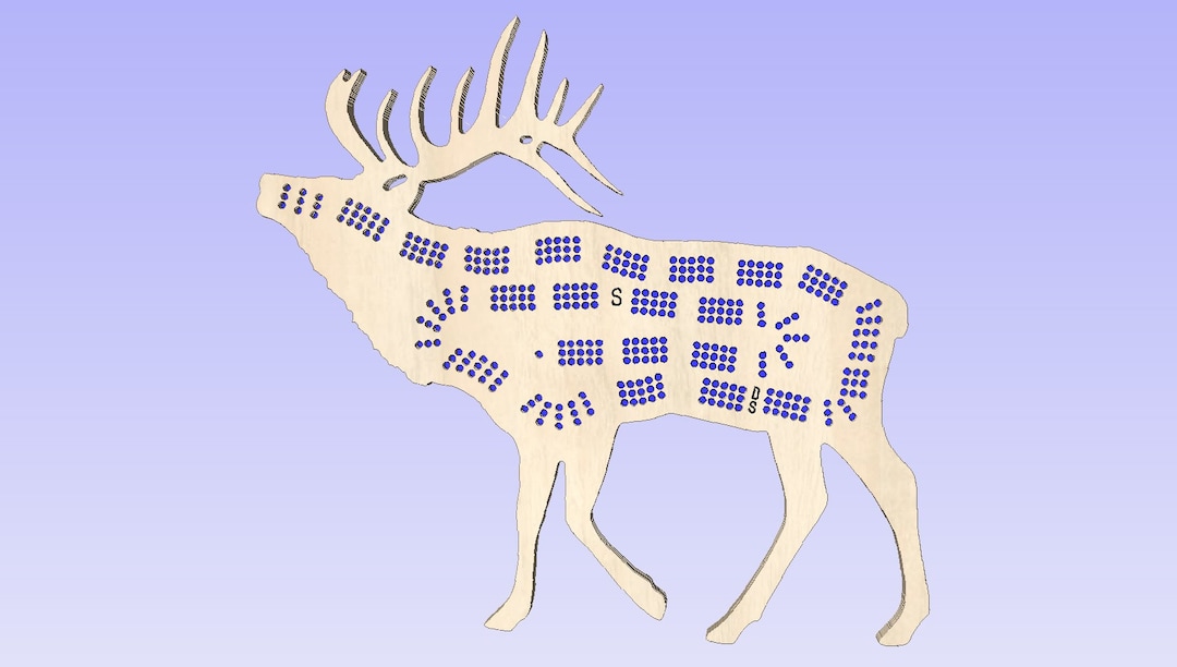 Elk Cribbage Board CNC Digital Cut File Template - Etsy