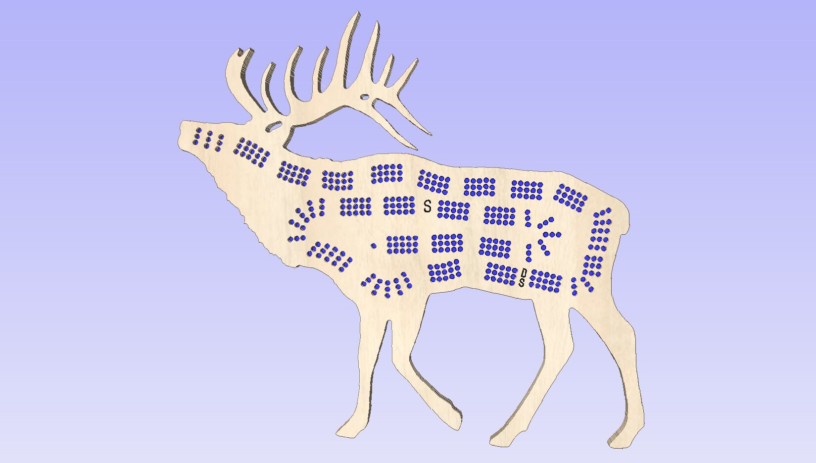 Elk Cribbage Board CNC Digital Cut File Template - Etsy