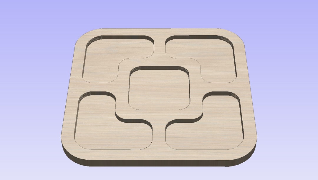 Snack Tray Digital Vector for CNC - Etsy