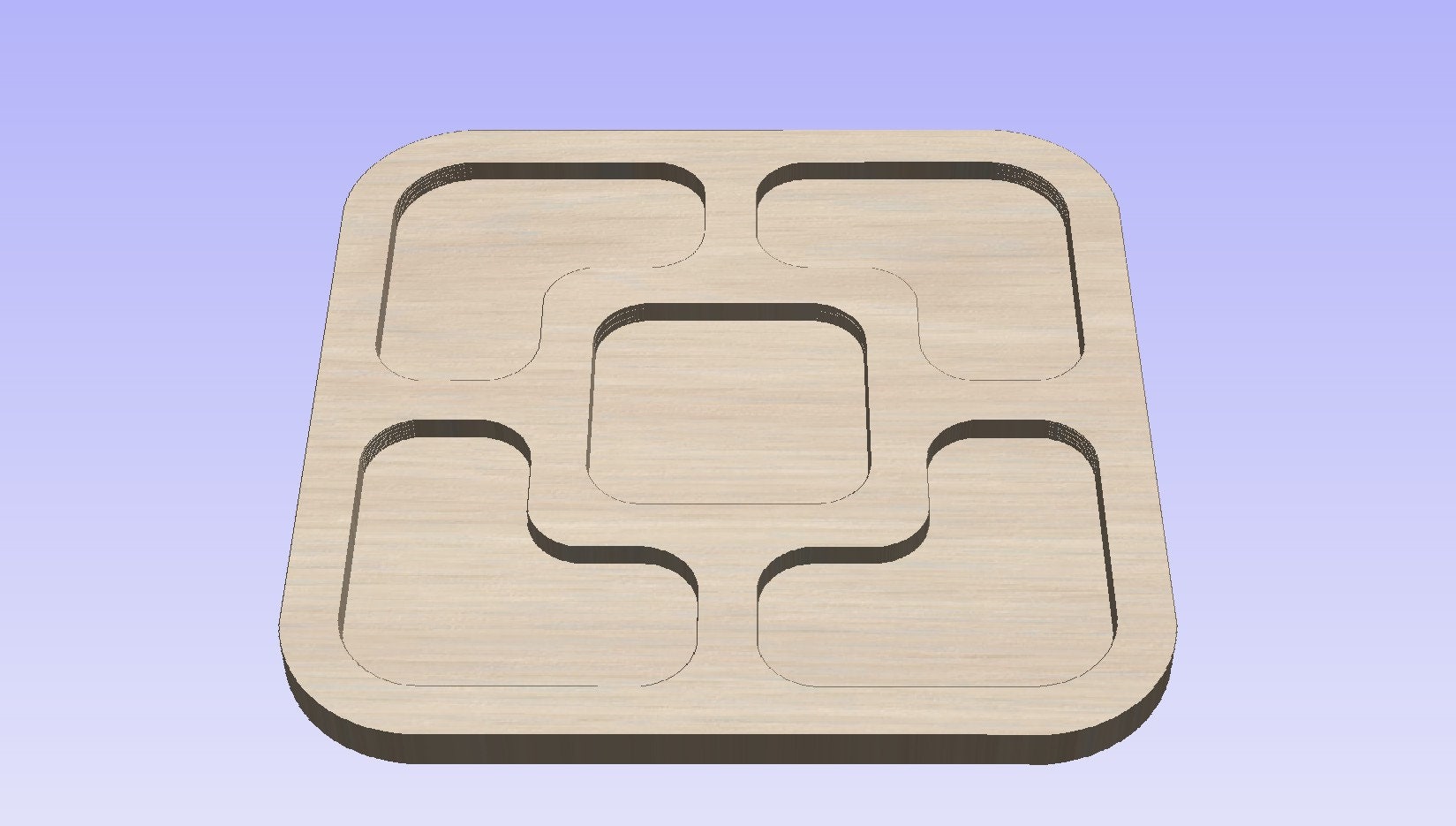 Snack Tray Digital Vector for CNC - Etsy
