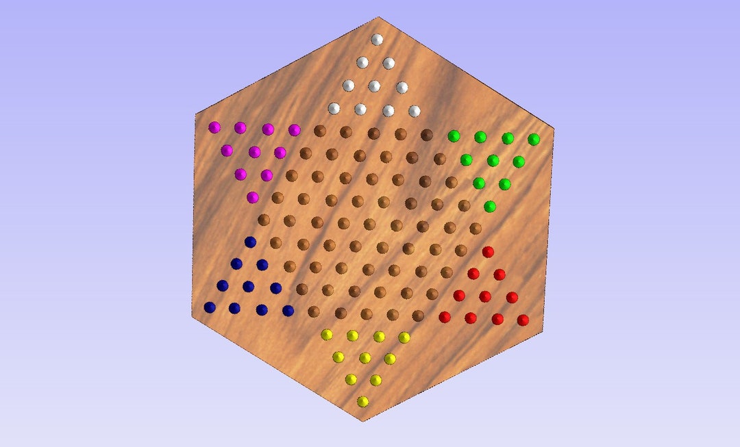 Chinese Checkers Board Game Hexagon CNC Cut File/ Template - Etsy