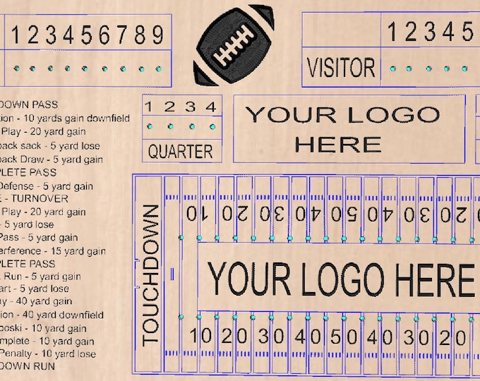 Dice Football Board Game, US and Canadian Football Fields Wooden Game ...
