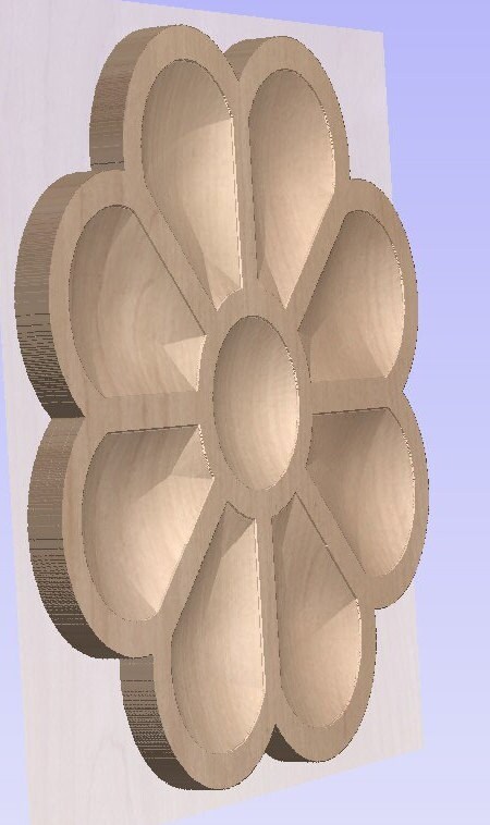8 Pedal Flower Tray STL Cut File for CNC - Etsy