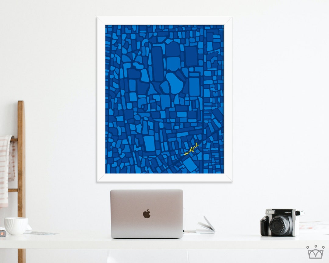 Trinity College Hand Drawn Map Print Connecticut Map, Trinity Campus ...