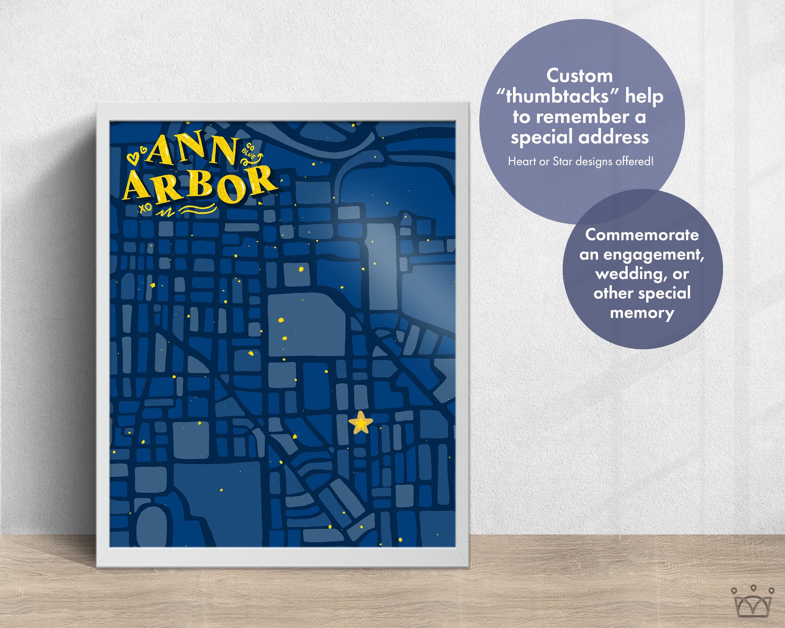 Camp Pontiac Hand Drawn Map Print | Upstate New York, Customized Map ...