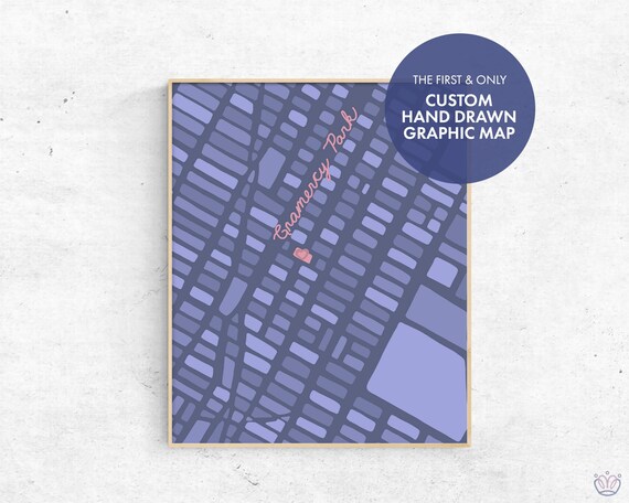 Custom Hand Drawn Map Print Graphic Design Customizable | Etsy