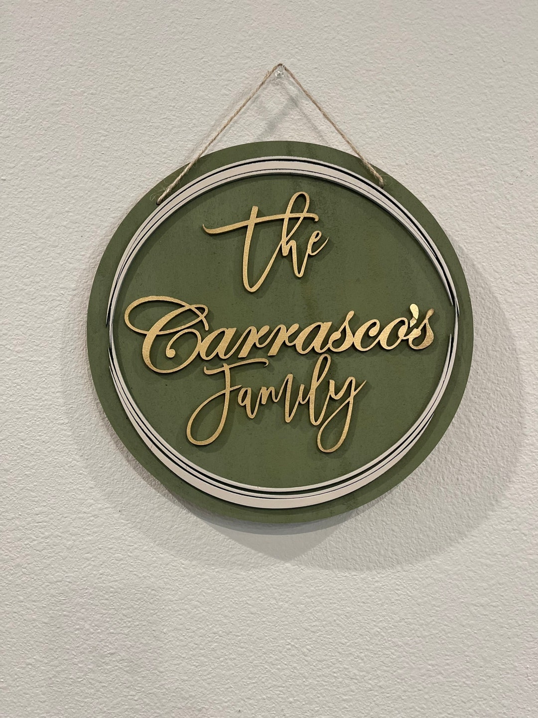 Round Last Name Signs, Wooden Sign ,woodwork - Etsy
