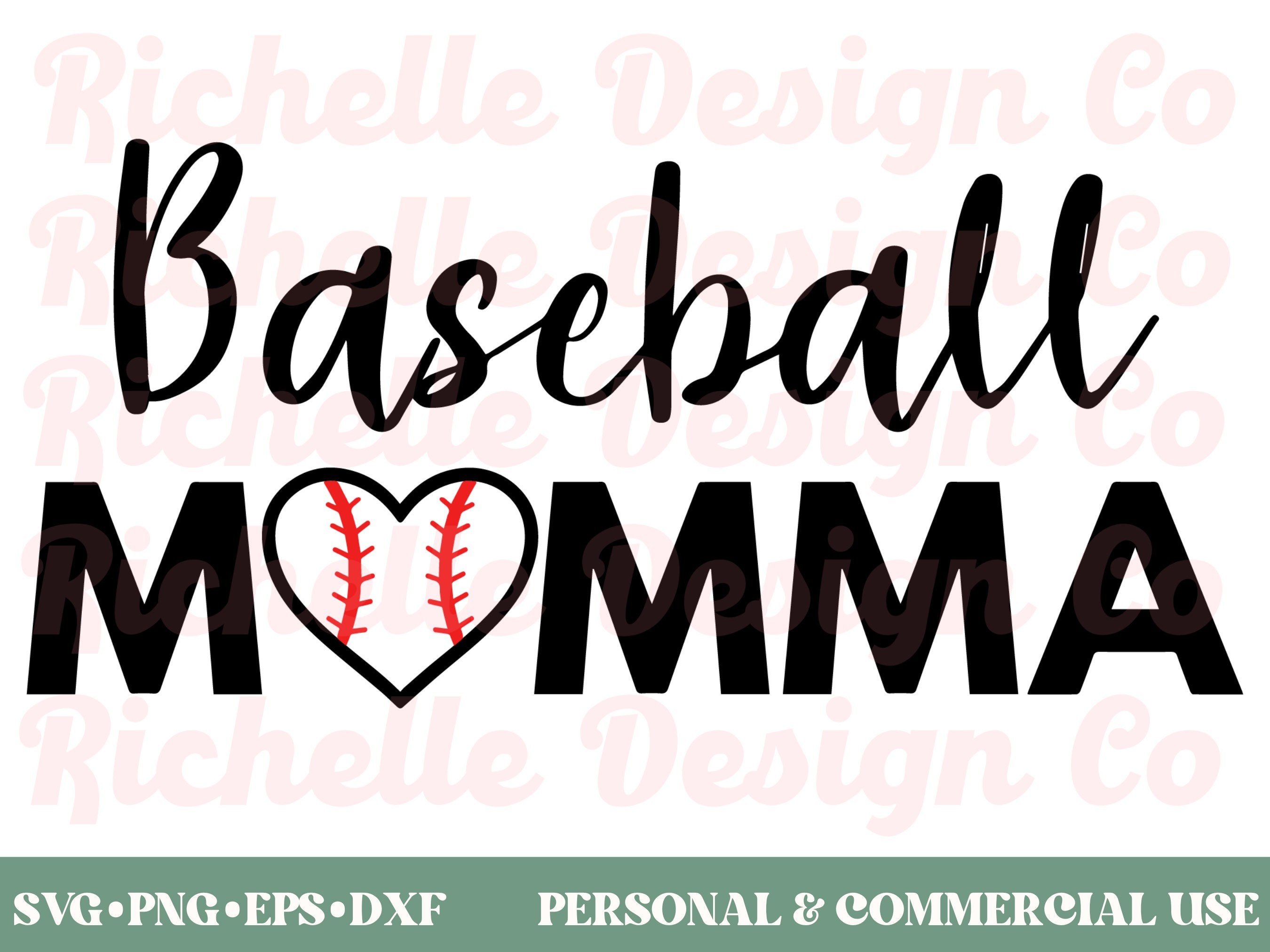 Baseball Momma Svg, Baseball Momma Png, Baseball Heart Svg, Baseball ...